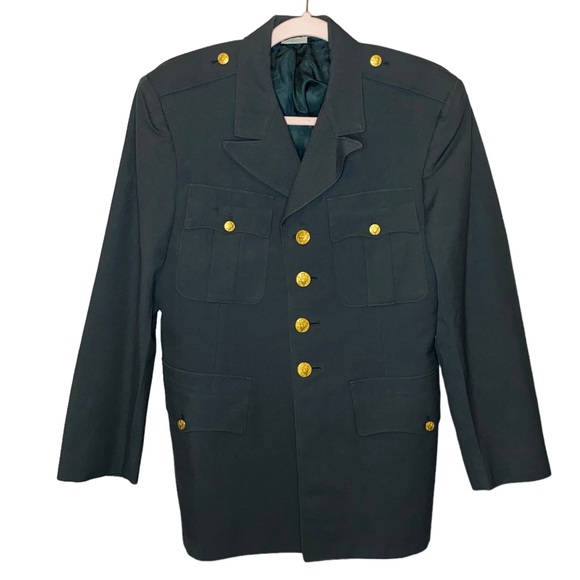 Jackets & Coats | Vintage Us Military Green Wool Dress Uniform Jacket ...